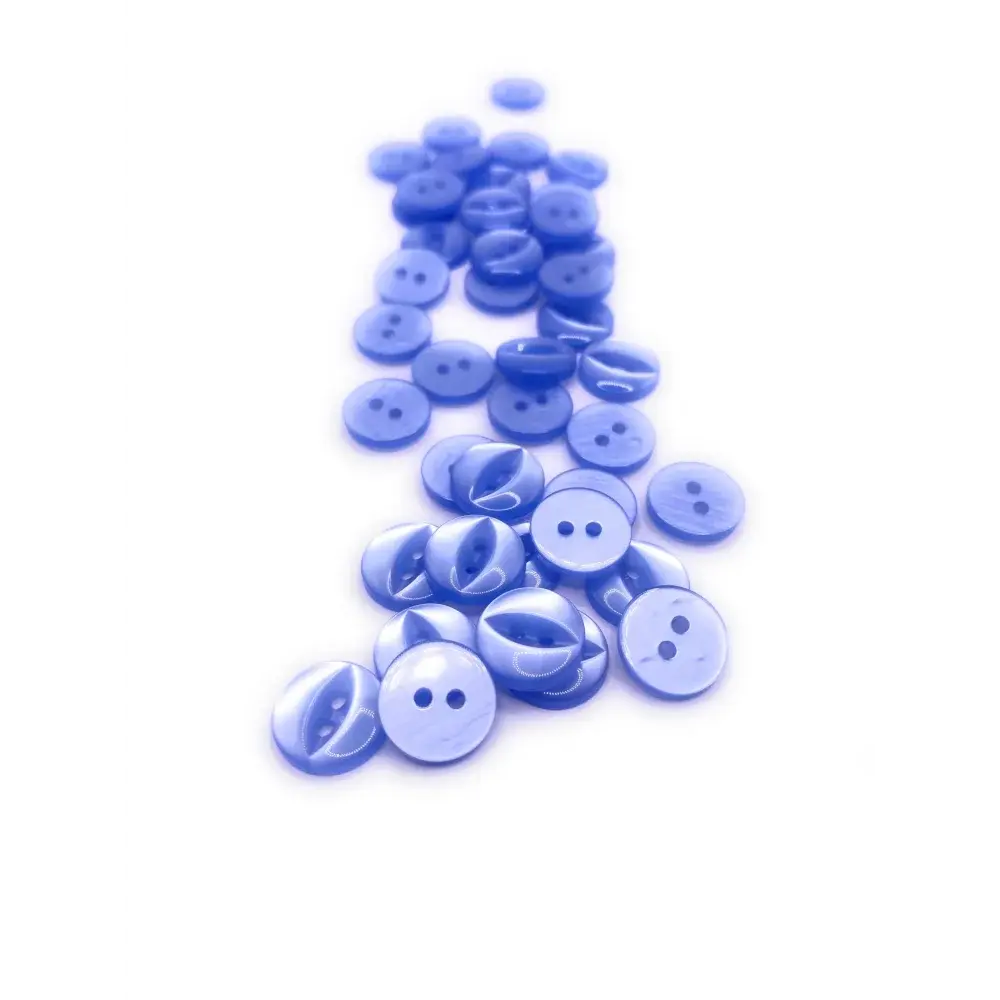 Baby Knitting Buttons - KnitForLess Mid Blue Fisheye Set